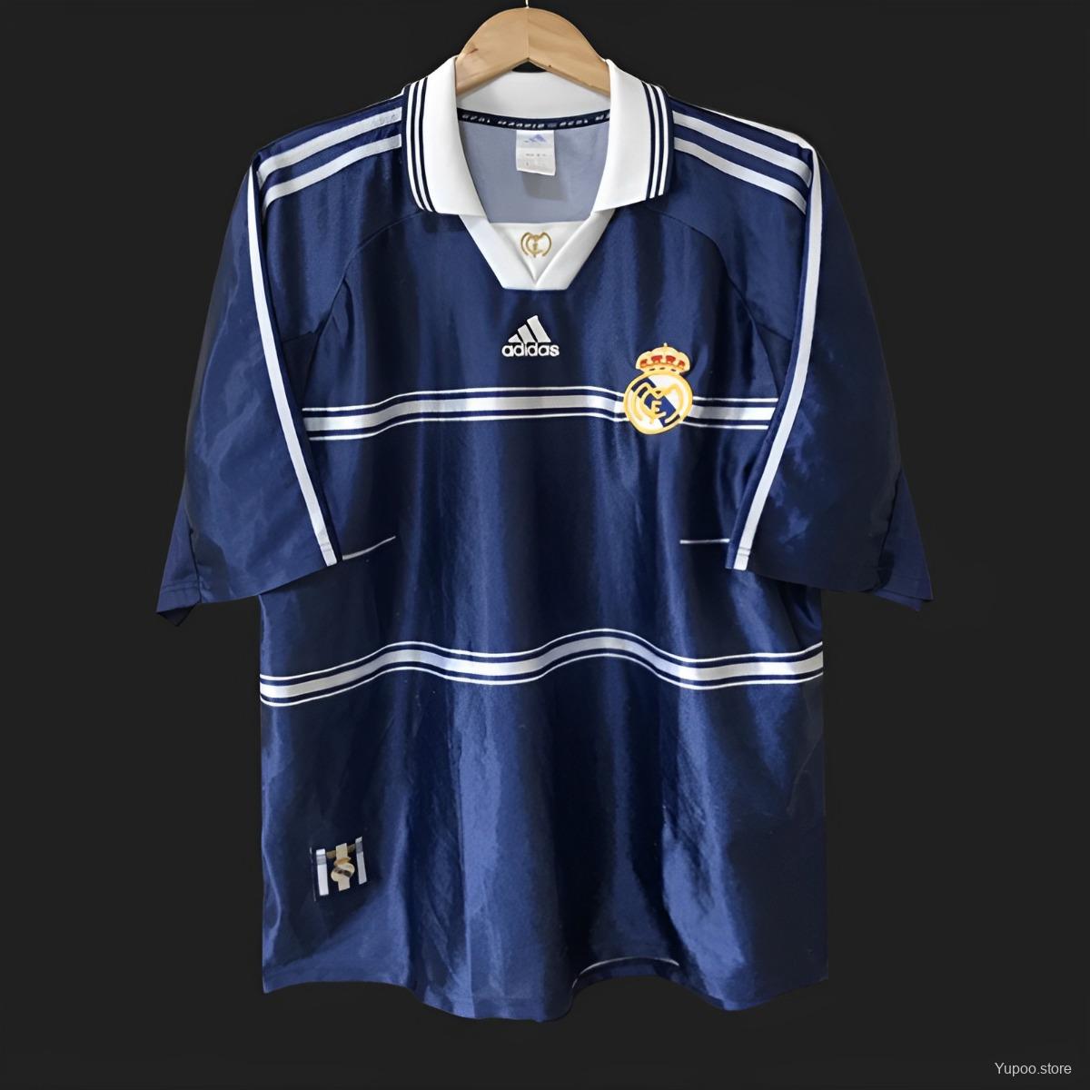 Retro 98/99 Real Madrid Away Blue Jersey – RakstarJerseys